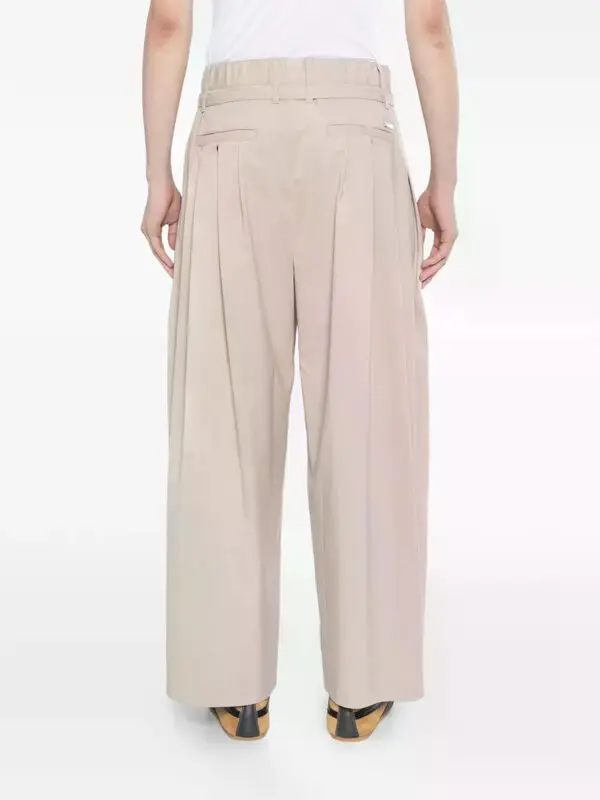 SONGZIO Level-volume Wide-leg Trousers - Neutrals
