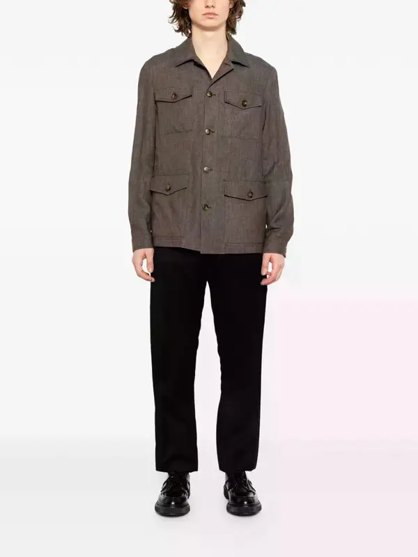 Canali Flap Pockets Shirt Jacket