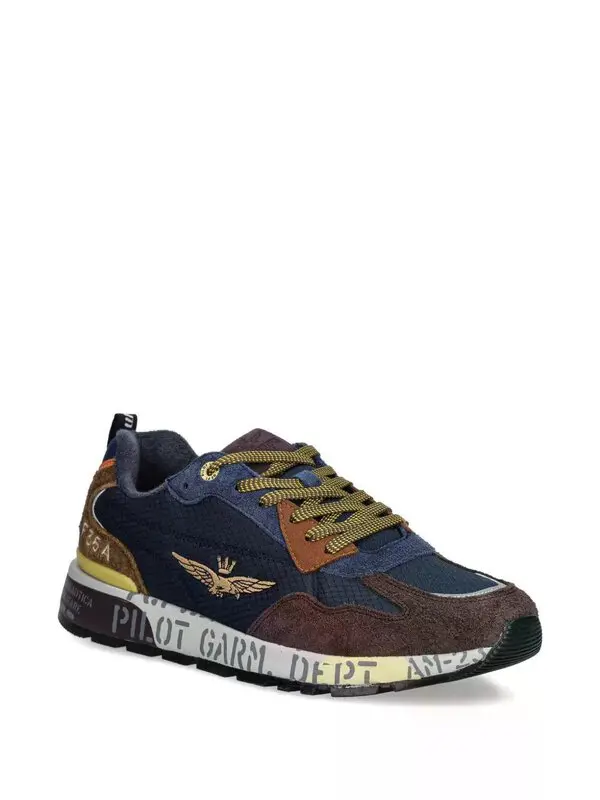AERONAUTICA MILITARE Logo-embroidered Lace-up Sneakers