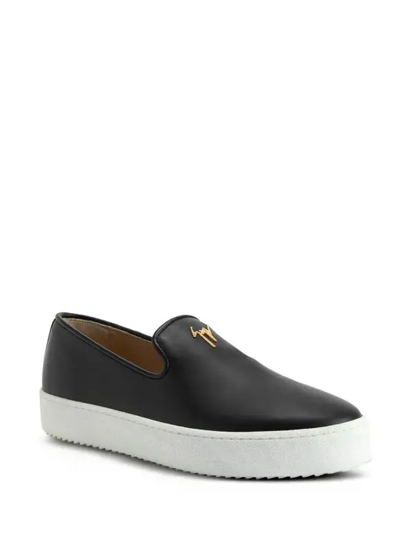 GIUSEPPE ZANOTTI Logo-plaque Slip-on Sneakers
