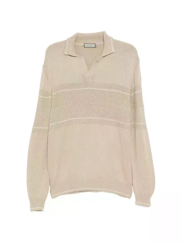 Canali Jacquard V-neck Sweater