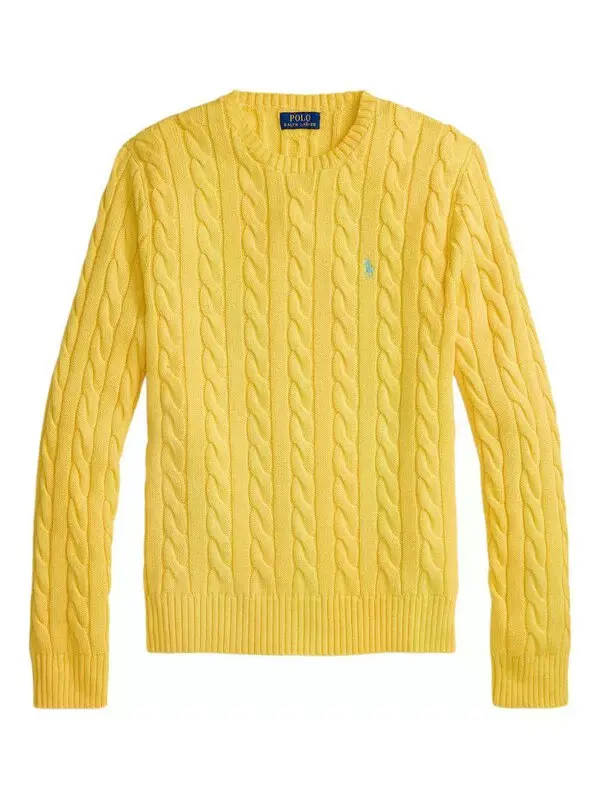 Polo Ralph Lauren Cable-knit Sweater With Embroidery - Yellow