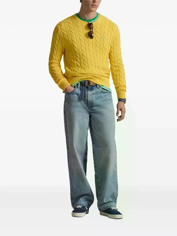 Polo Ralph Lauren Cable-knit Sweater With Embroidery - Yellow