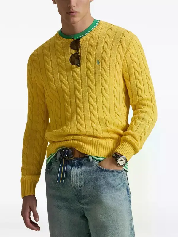 Polo Ralph Lauren Cable-knit Sweater With Embroidery - Yellow