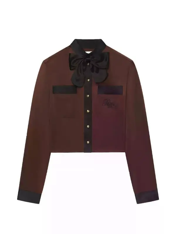 FRAME X Ritz Paris Bow Pocket Blouse