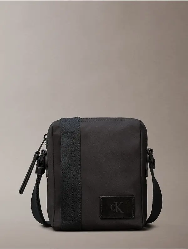 Calvin Klein Canvas Reporter Crossbody Bag - Black
