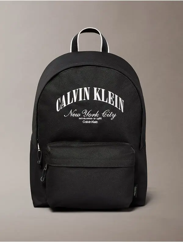 Calvin Klein Heritage Nyc Logo Backpack - Black