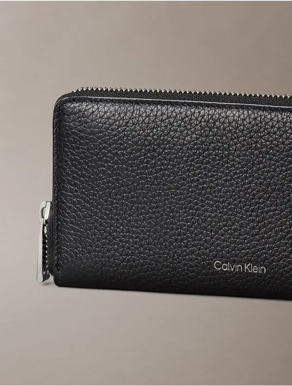 Calvin Klein Foil Embossed Logo Zip Wallet