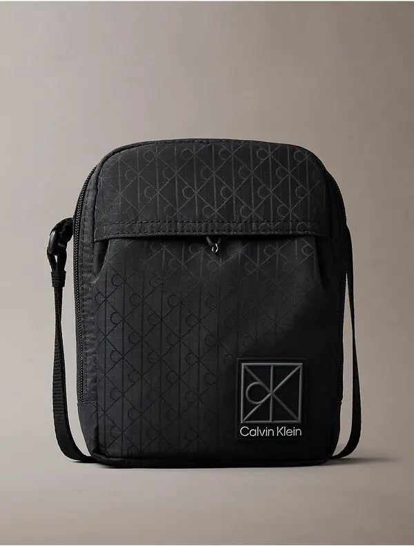 Calvin Klein Utility Emblem Reporter Bag - Black
