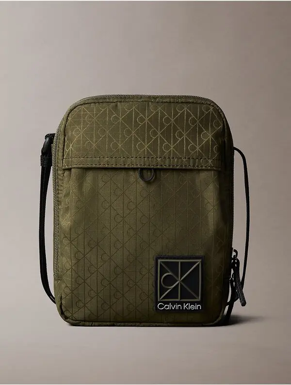 Calvin Klein Utility Emblem Reporter Bag - Olive Night