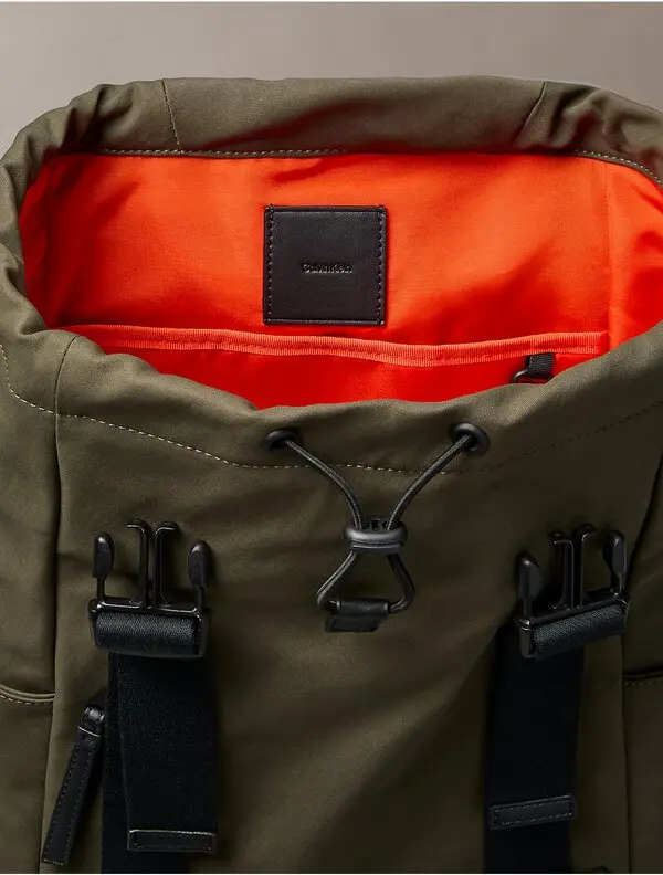 Calvin Klein Canvas Backpack - Deep Olive