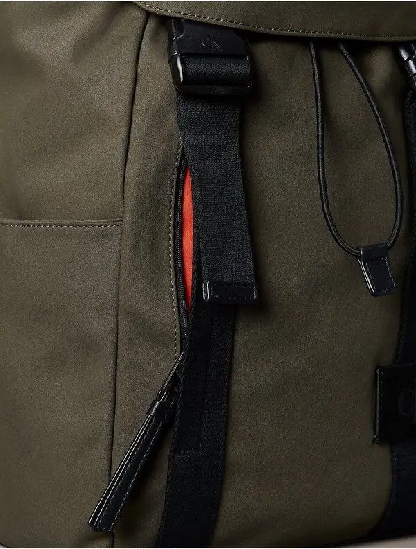 Calvin Klein Canvas Backpack - Deep Olive