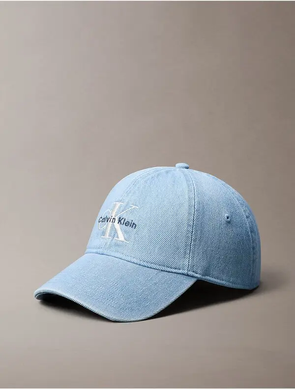 Calvin Klein Denim Cap With Embroidered Logo - Vintage Denim