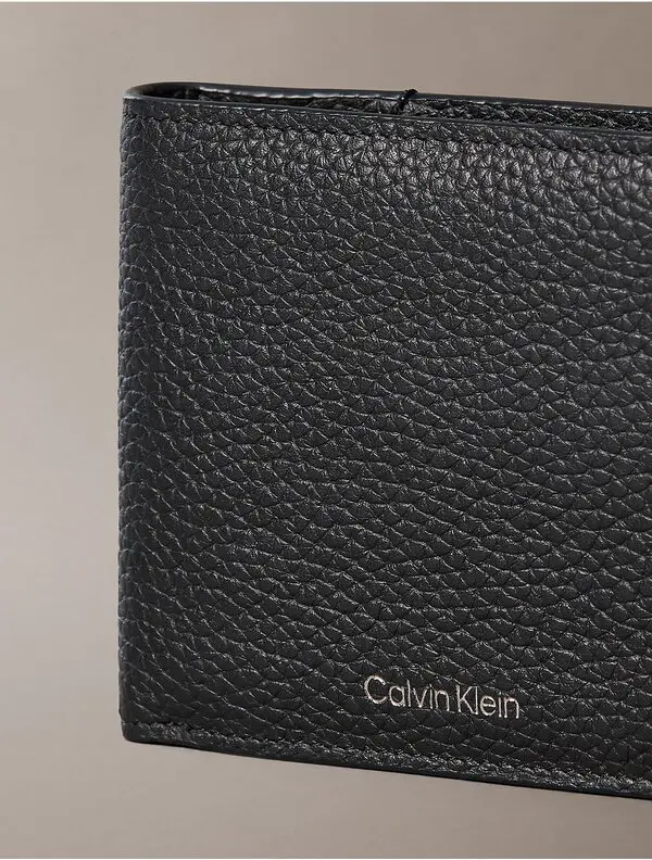 Calvin Klein Foil Embossed Logo Slim Trifold Wallet + Card Case