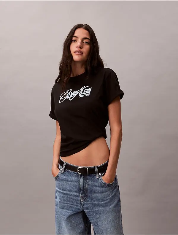 Calvin Klein Boxy T-shirt - Black