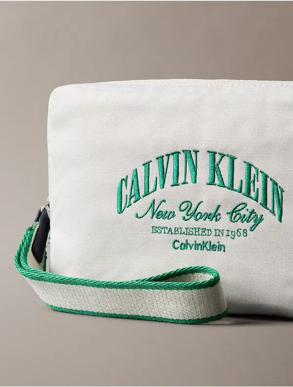 Calvin Klein Logo Graphic Pouch - Bone White