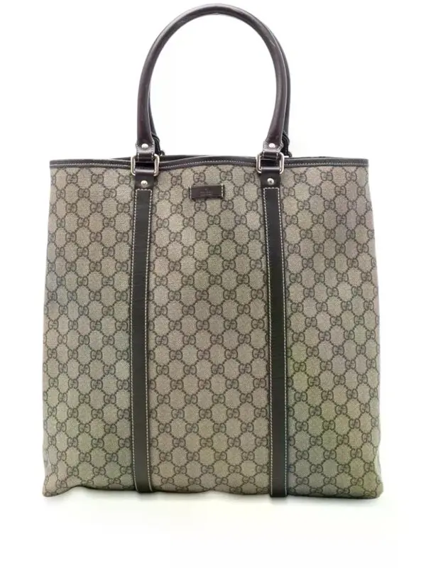 Gucci Gg Supreme Joy Vertical Tote Bag - Brown