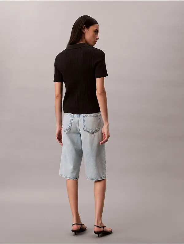 Calvin Klein Smooth Cotton Rib Polo T-shirt