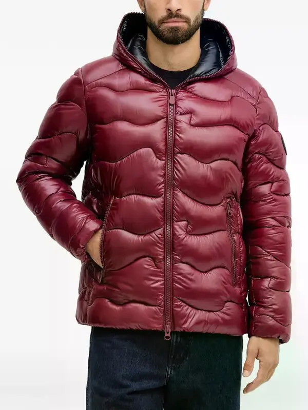 SAVE THE DUCK Quilted Hooded Jacket - Red