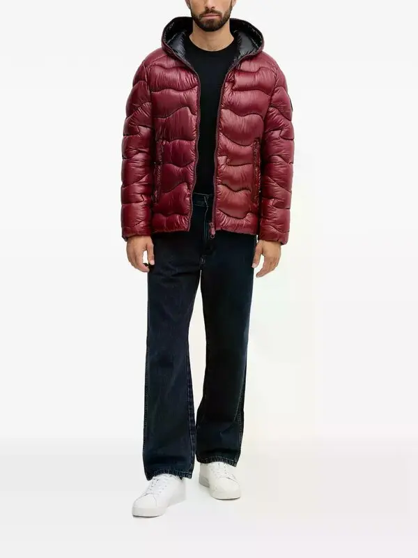 SAVE THE DUCK Quilted Hooded Jacket - Red