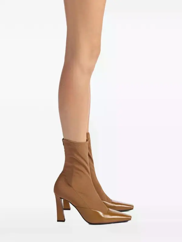 GIUSEPPE ZANOTTI Janie Tights Square-toe Boots - Brown
