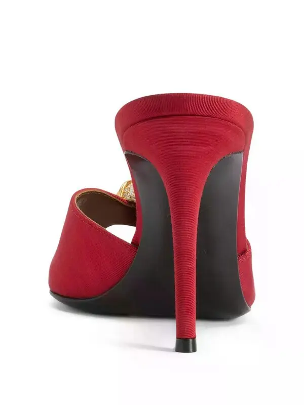 GIUSEPPE ZANOTTI Intriigo Cocktail 90 Geometric Brooches Sandals - Red