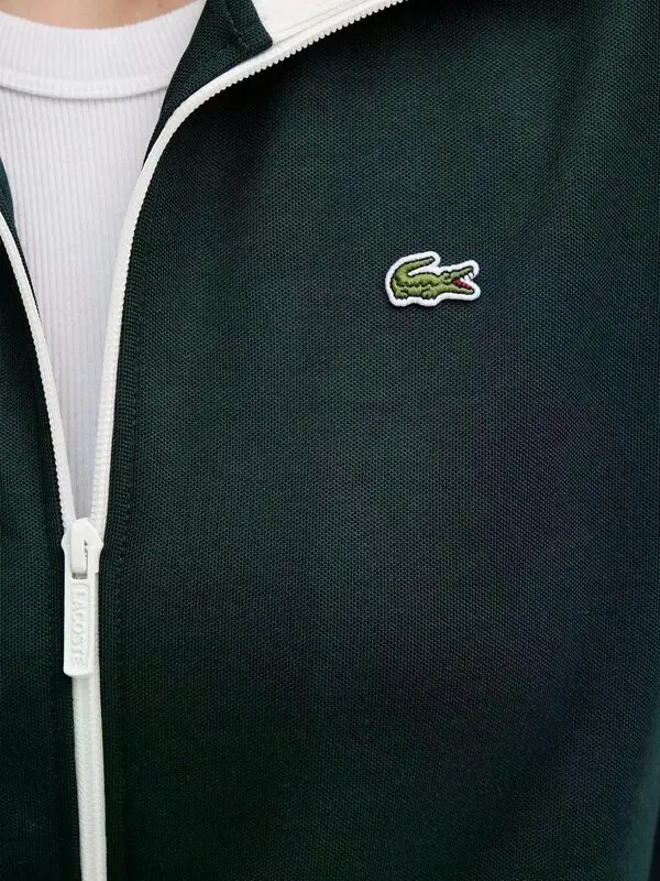 Lacoste Striped Zip-up Sweater