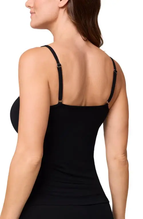 MONTELLE INTIMATES Bodybliss Lace Trim Camisole - Black