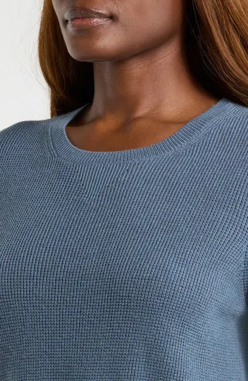 Lunya Silkthermal Knit Crewneck Top - Harbor Indigo