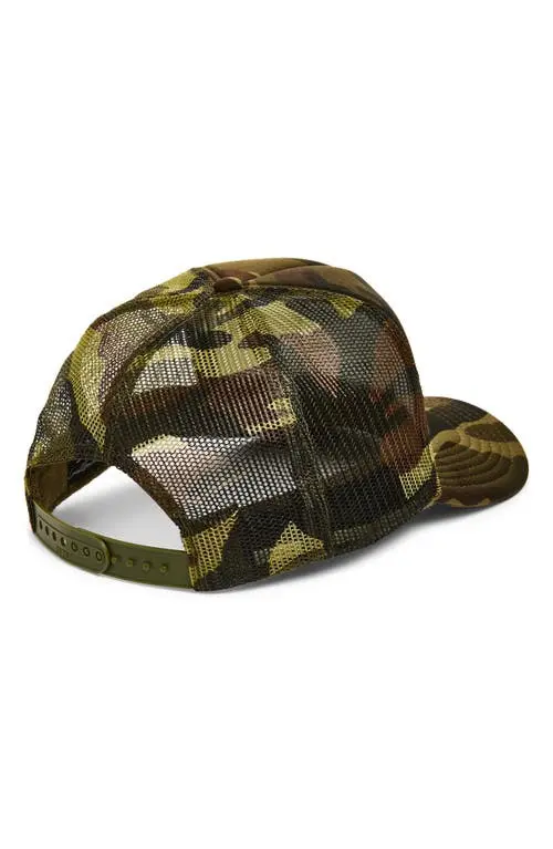 LOCAL BEACH Bolt Smiley Face Trucker Hat - Camo