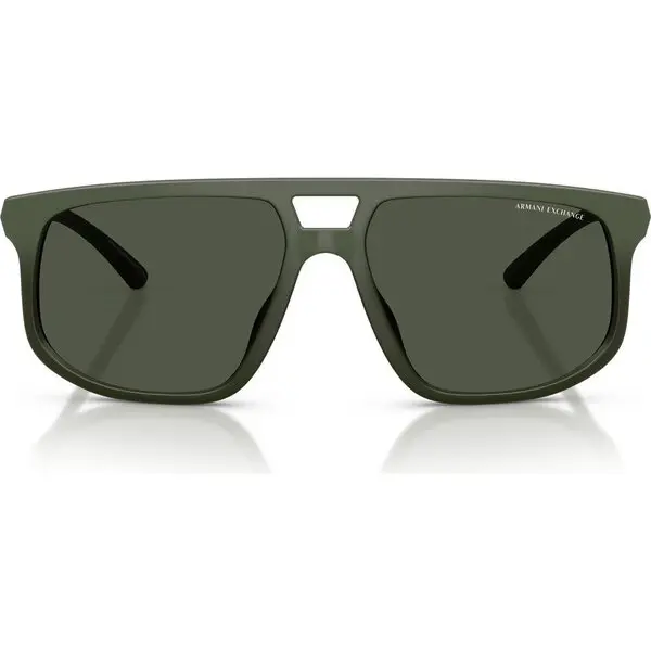 Armani Exchange 58mm Polarized Sunglasses - Matte Green/dark Green Polar