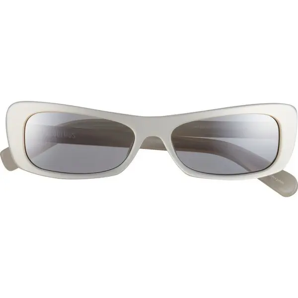 Jacquemus The Capri Rectangular Sunglasses - Metallic Pearl/silver/grey