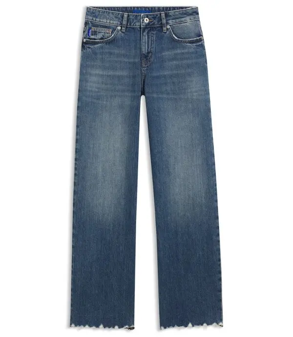Hugo Loose-fit Jeans In Rigid Denim