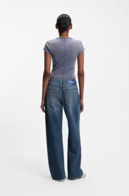 Hugo Loose-fit Jeans In Rigid Denim