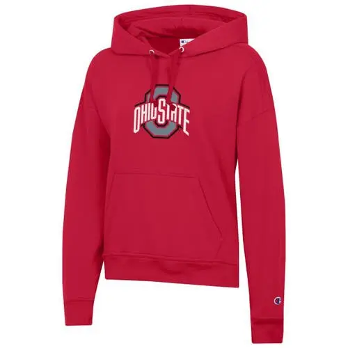 Champion Ohio State Buckeyes Powerblend Fleece Pullover Hoodie - Scarlet