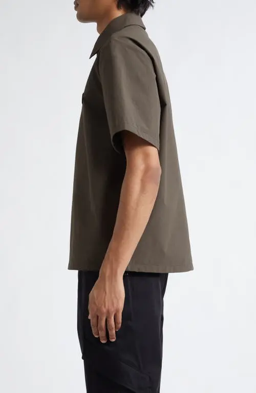 Moncler Logo Patch Quarter Zip Polo - Peat