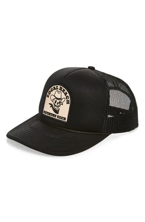 LOCAL BEACH Country Club Trucker Hat - Black