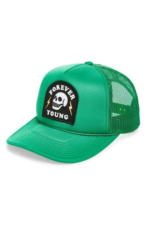 LOCAL BEACH Forever Young Patch Trucker Hat - Kelly