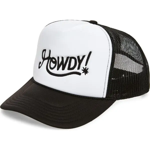 LOCAL BEACH Howdy Trucker Hat - Black/white