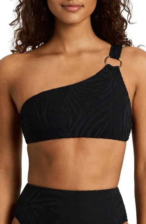 Ralph Lauren Ring One-shoulder Bikini Top - Black