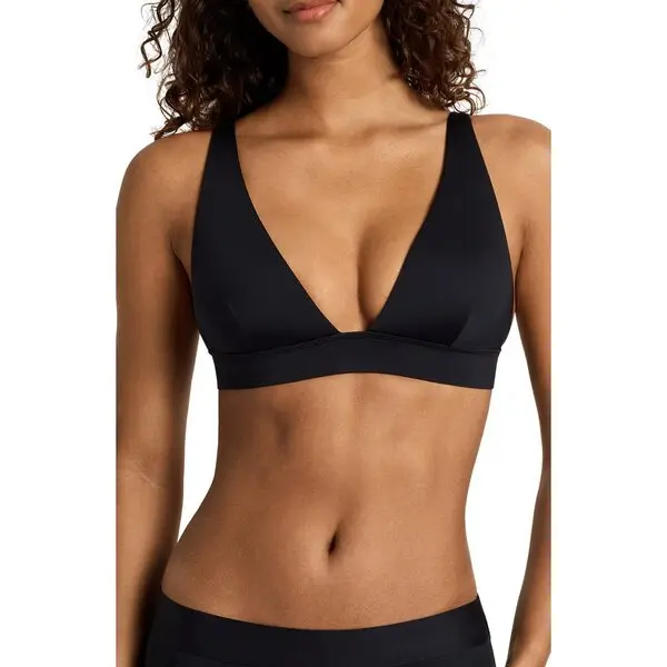 Ralph Lauren Banded Tall Bikini Top - Black