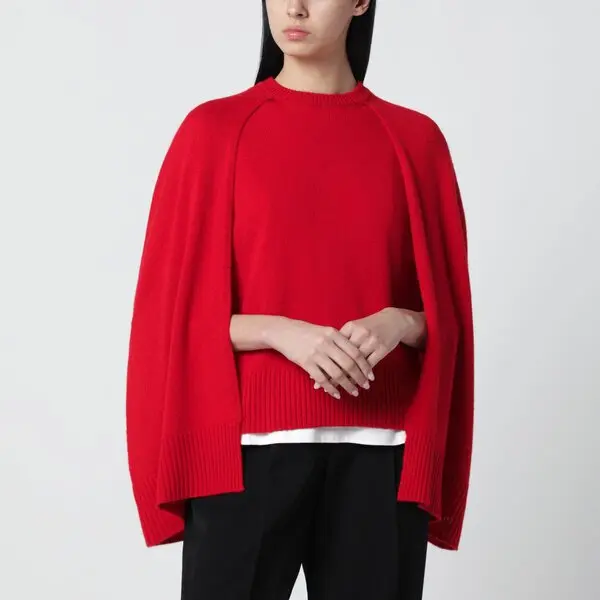 TOTEME Cashmere Cape Sweater - Red