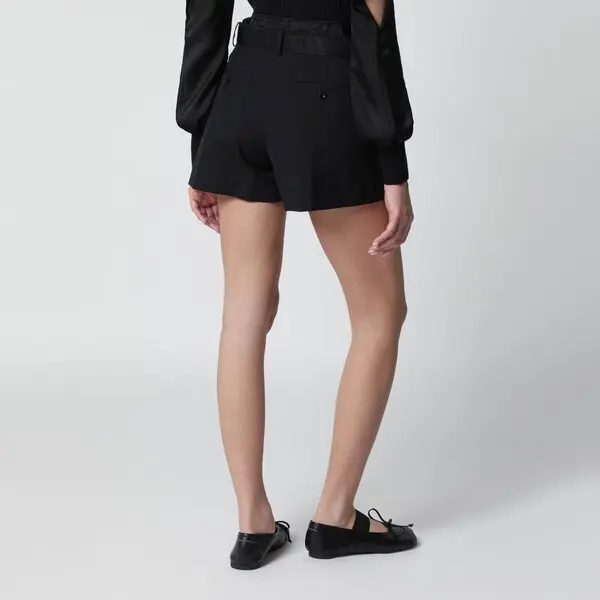 Sacai Wool-blend Tailored Shorts - Black