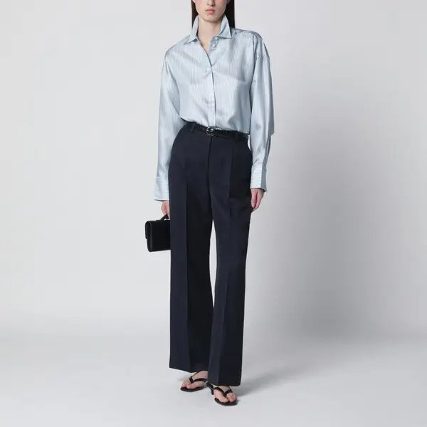 P.a.r.o.s.h Viscose Trousers - Blue