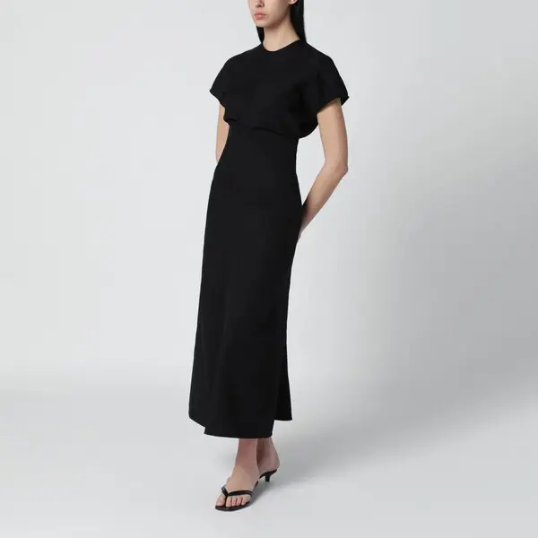 TOTEME Wool Midi Dress - Black