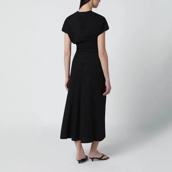 TOTEME Wool Midi Dress - Black