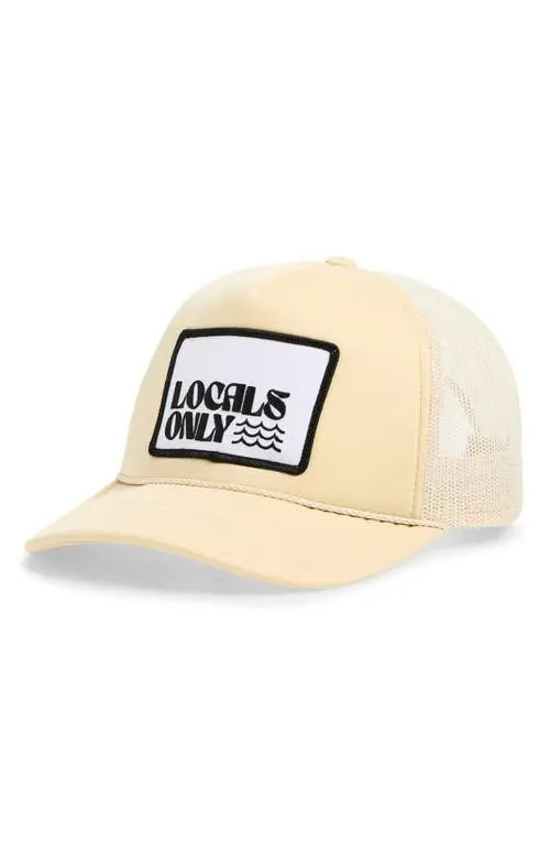 LOCAL BEACH Locals Only Ii Patch Trucker Hat - Khaki