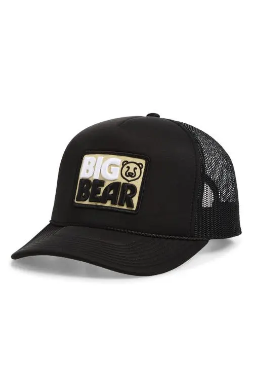 LOCAL BEACH Big Bear Patch Trucker Hat - Black