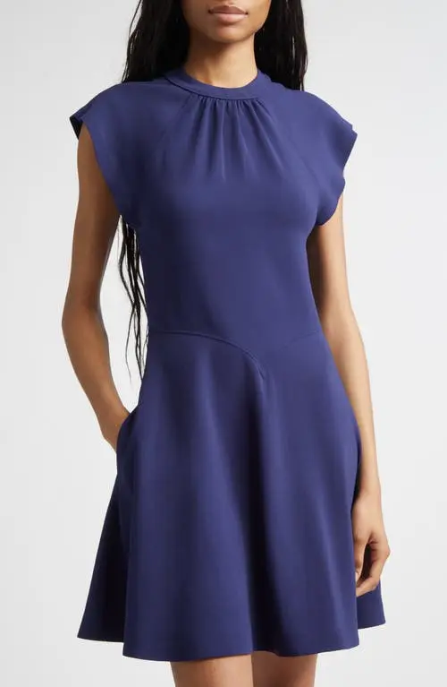 Stella McCartney Gathered Cap-sleeve Dress - Indigo