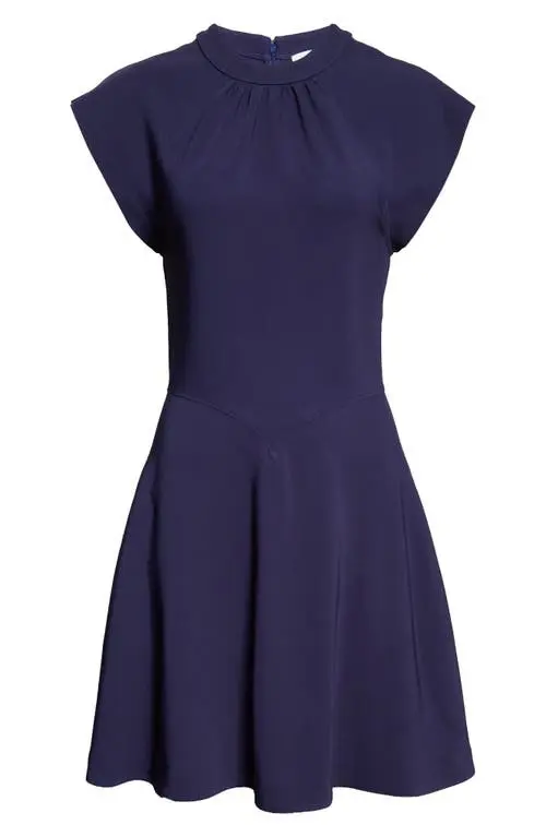Stella McCartney Gathered Cap-sleeve Dress - Indigo